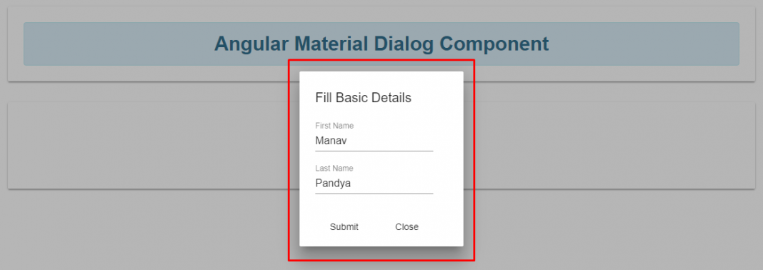Angular Material Dialog return value - Rahul Bhutani Blog